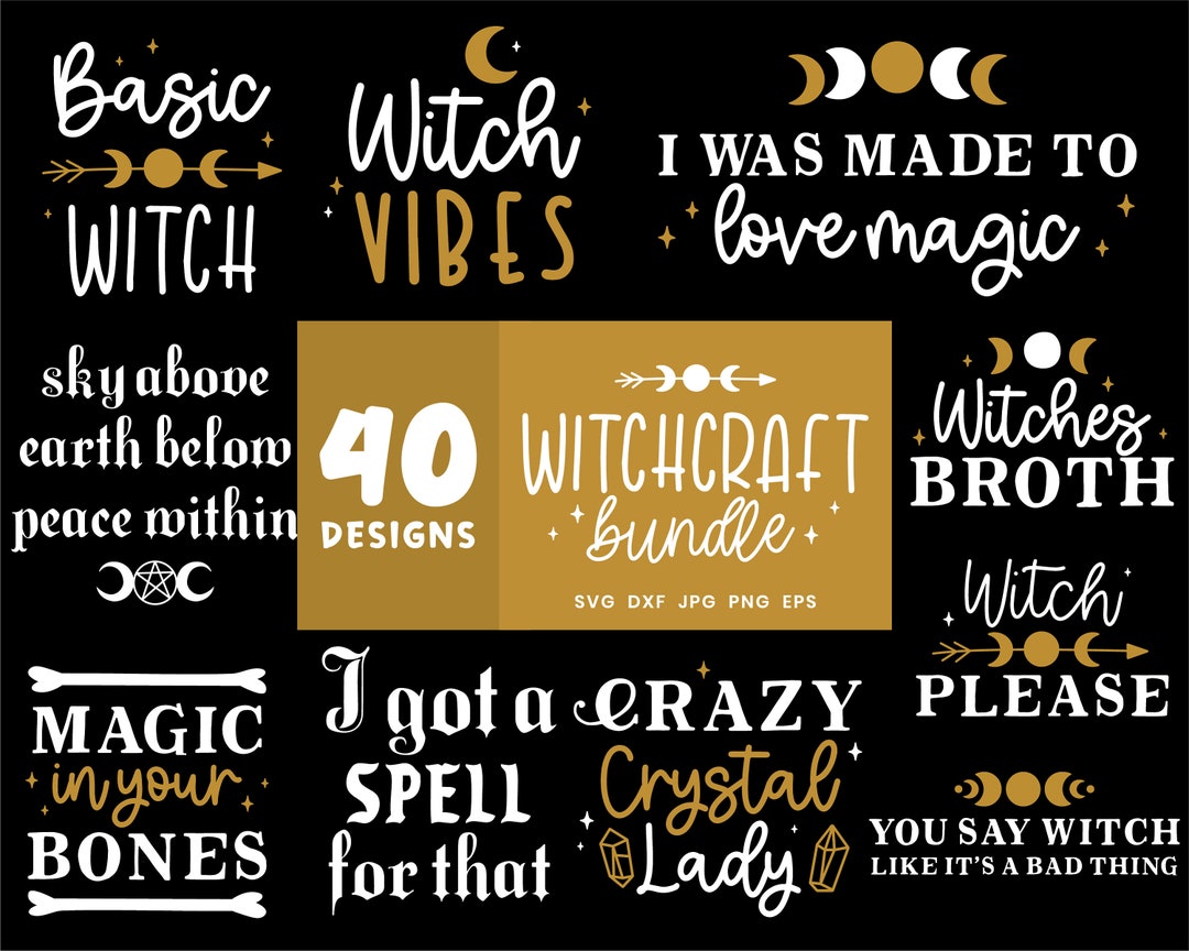 Witchcraft SVG Bundle, Witch Svg Files for Cricut, Wicca Svg Cut File ...