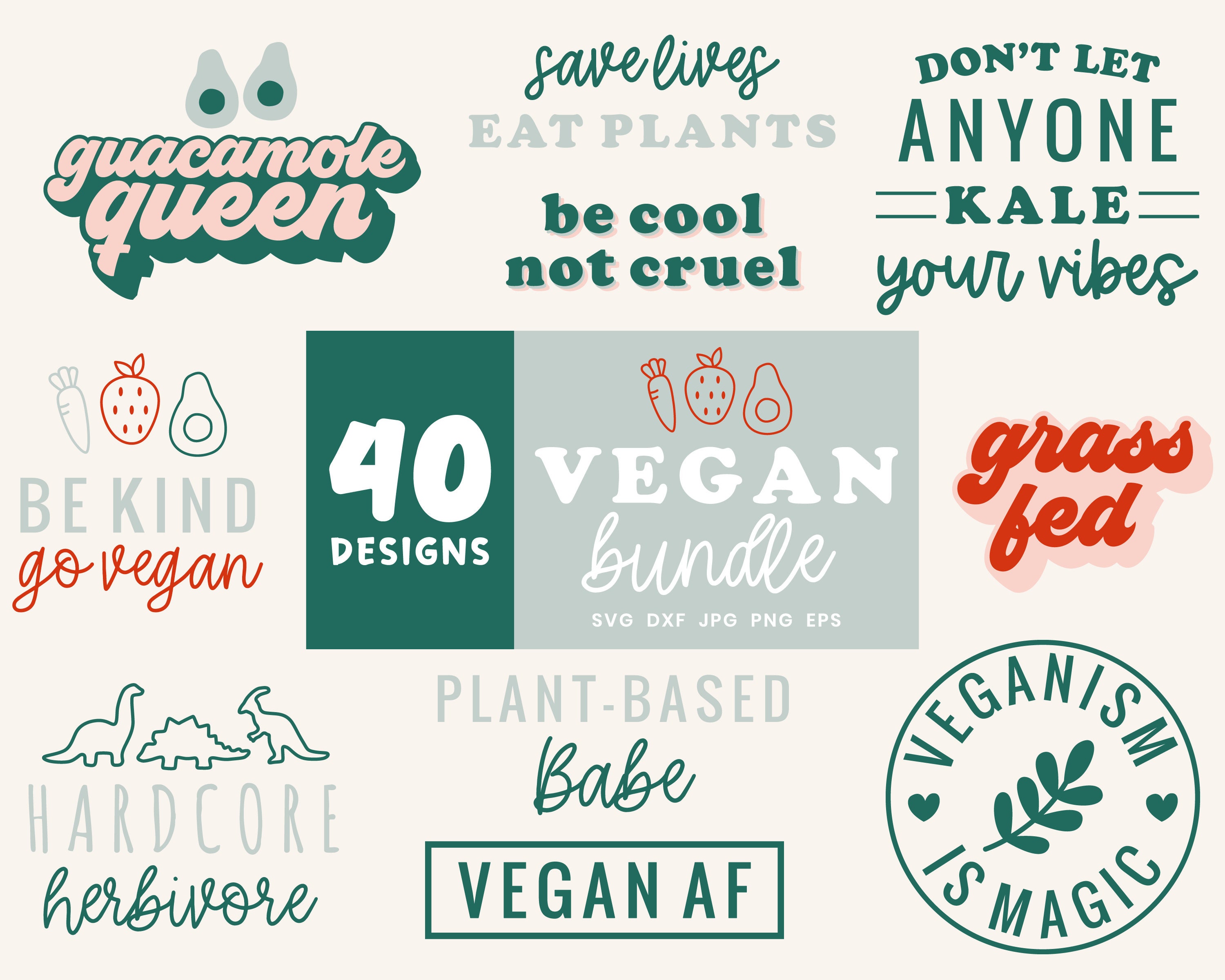Vegan SVG Bundle Vegetarian Svg Bundle Plant Svg Cut Files - Etsy