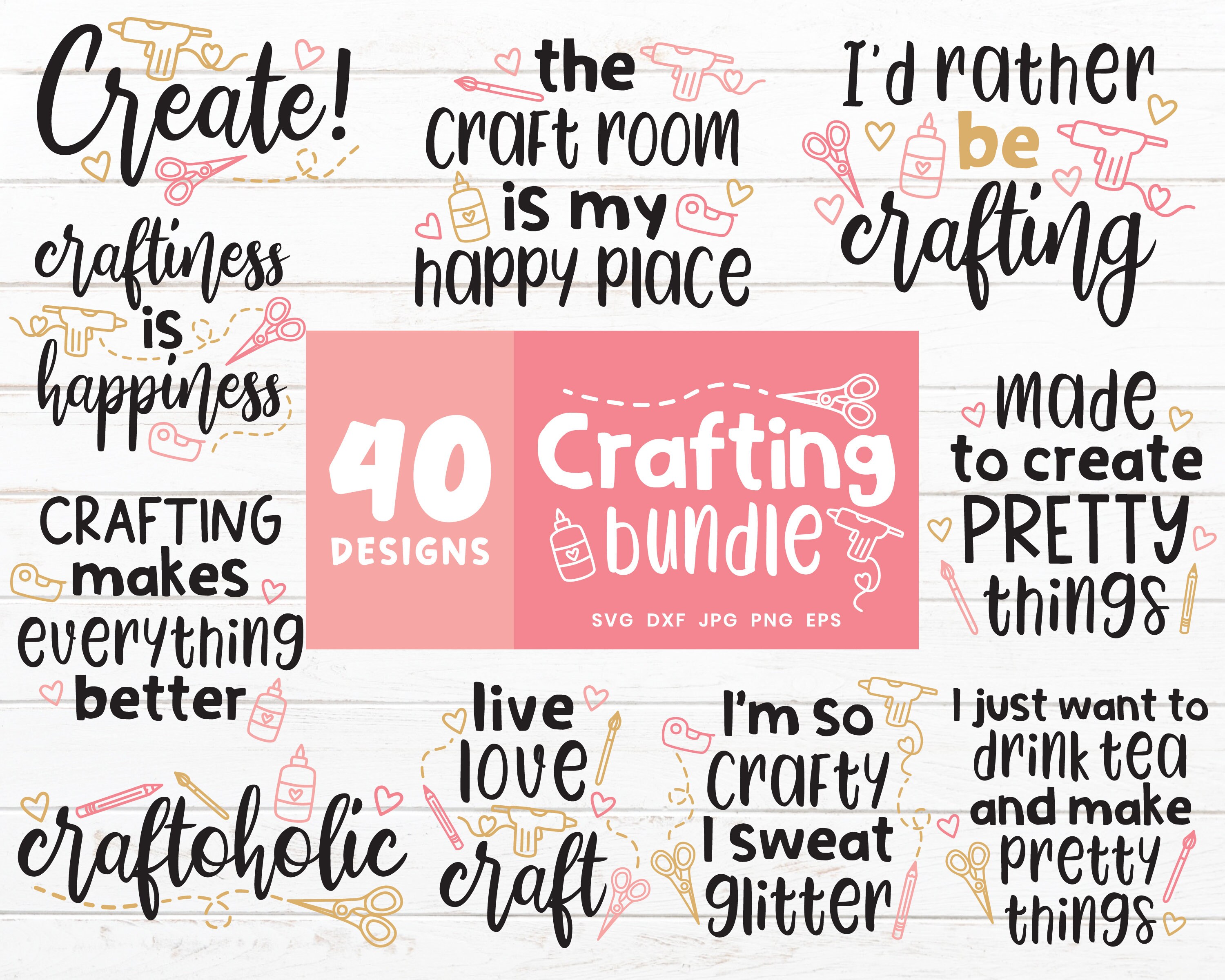 Craft Svg Bundle Crafting Svg Files for Cricut Craft Room - Etsy