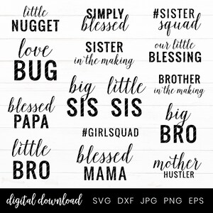 Family Shirt Svg Bundle, Dxf for Mothers Day and Fathers Day, Big ...