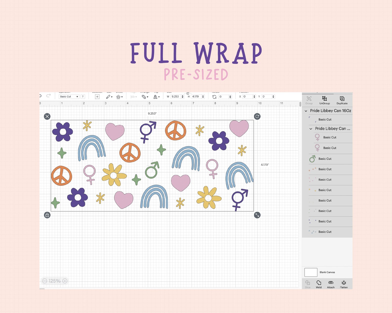 Pride Full Wrap LGBTQ Svg Pride Month Svg Pride Full Wrap | Etsy