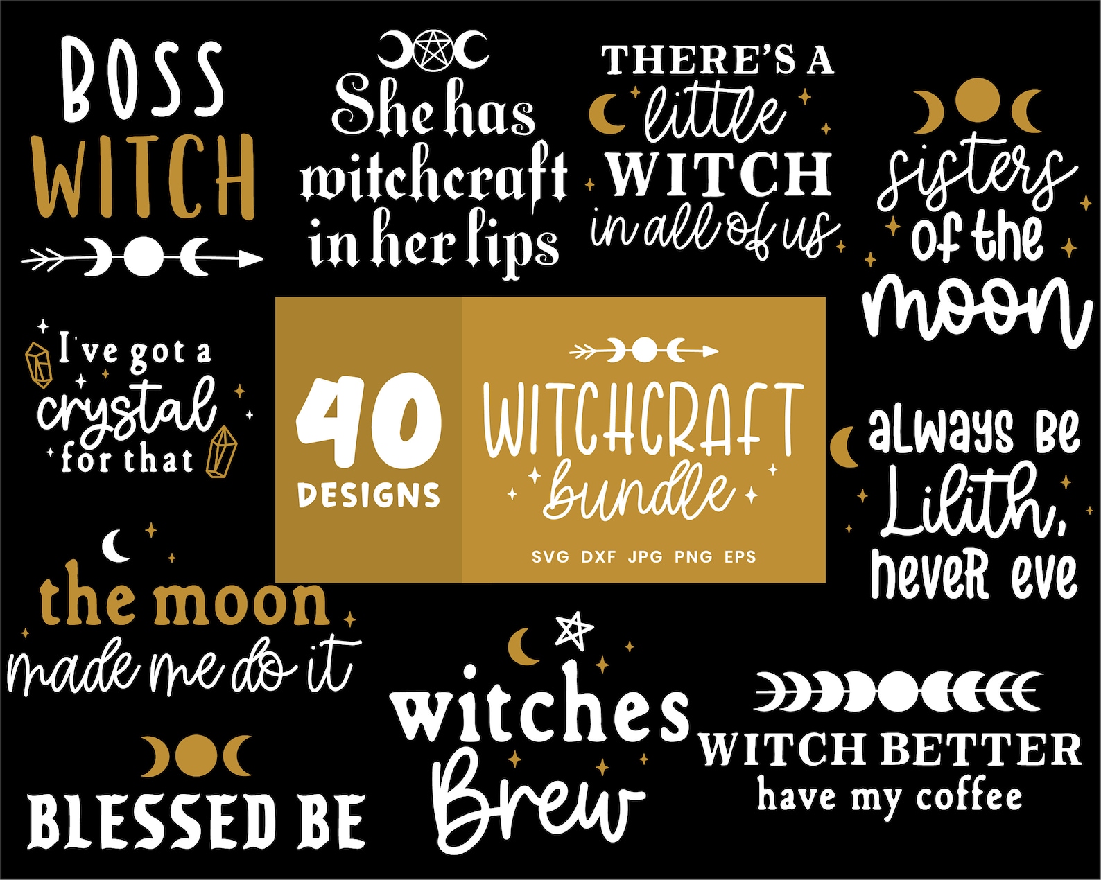 Witchcraft SVG Bundle Witch Svg Files for Cricut Wicca Svg | Etsy