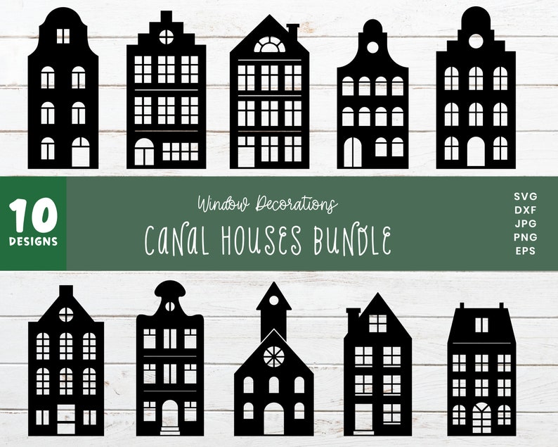 Christmas Canal House Bundle Window Decoration Svg Winter - Etsy Canada