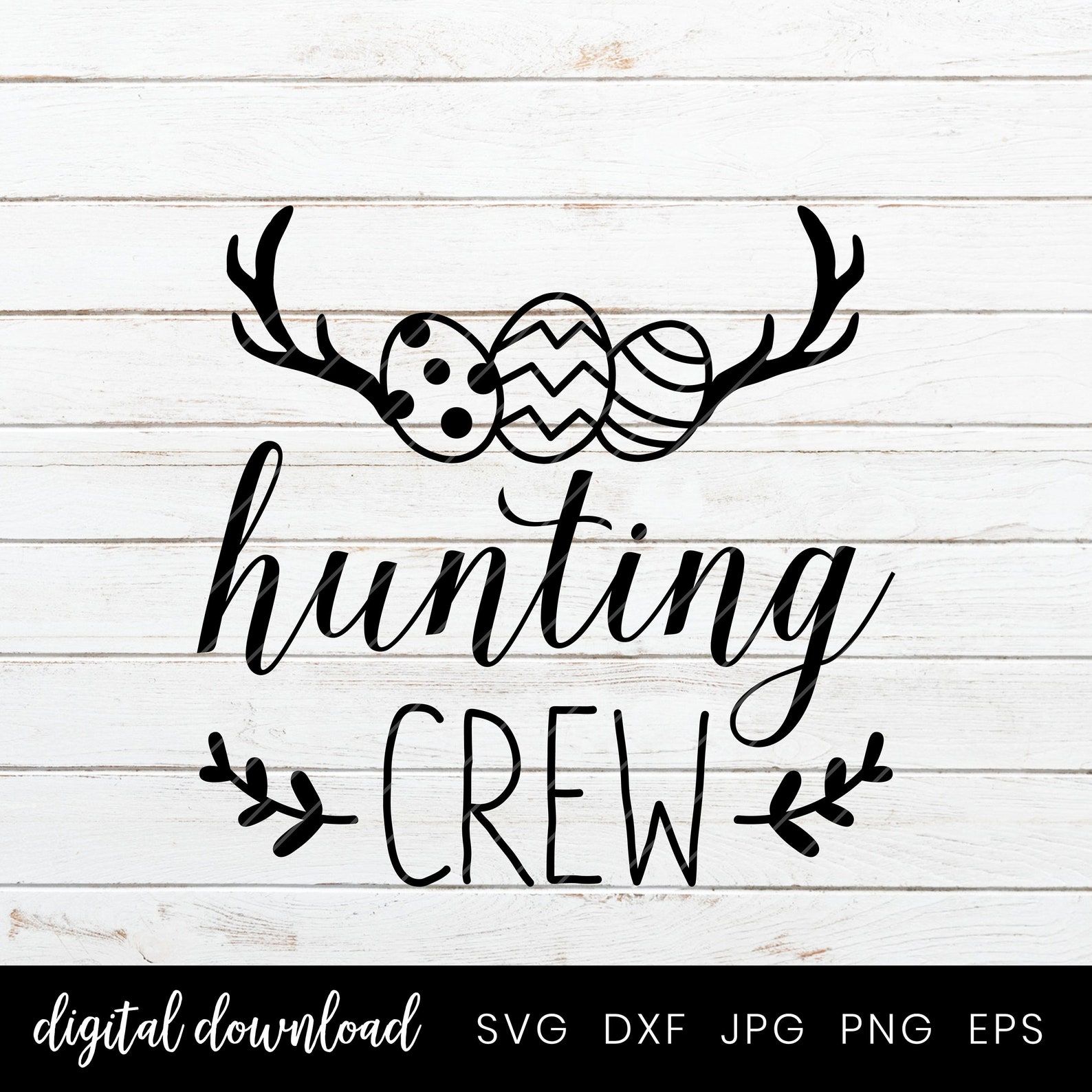 Easter Egg Hunting Crew SVG for Cricut and Silhouette, Easter Eggs Hunt ...