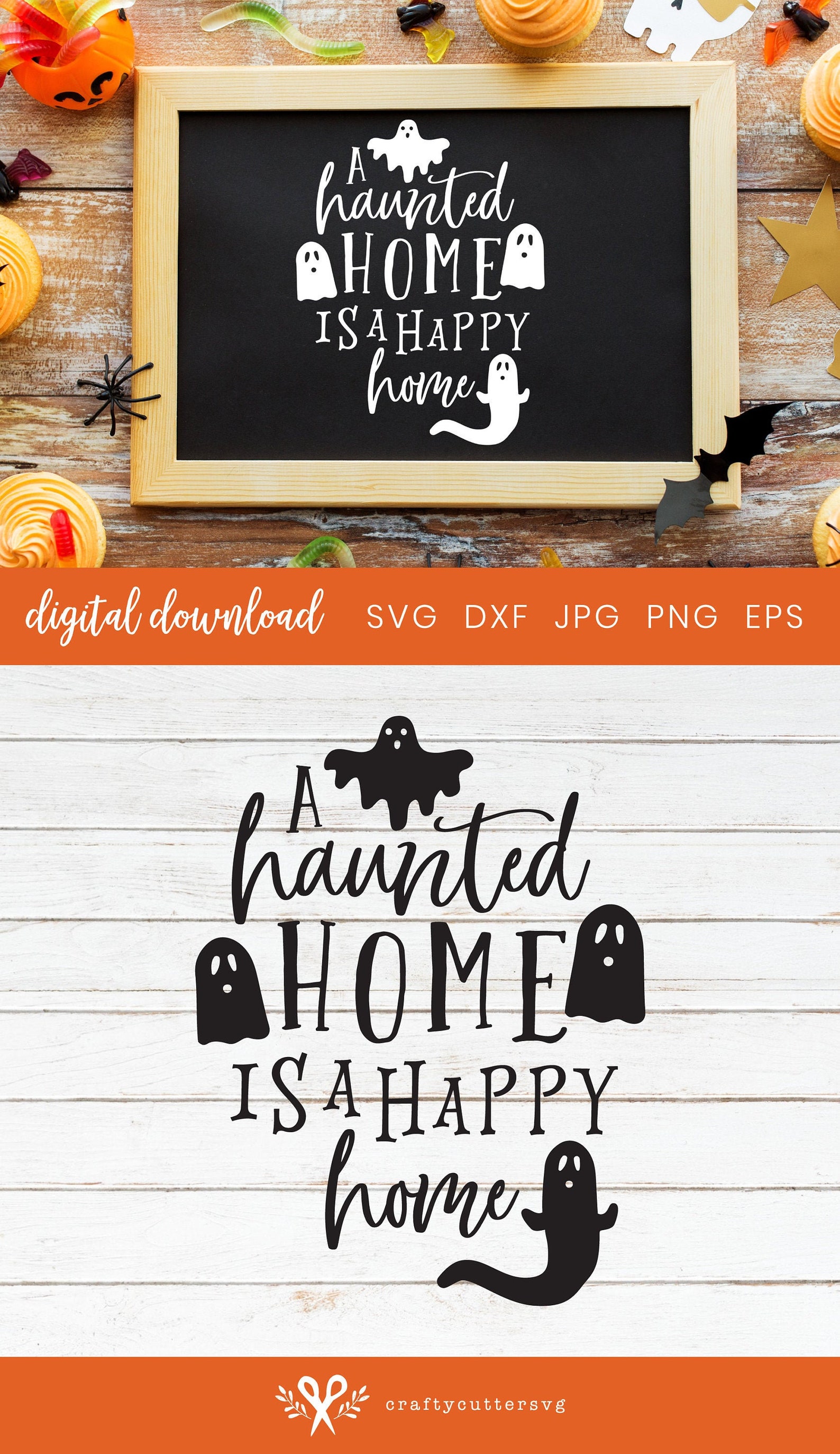 Haunted Home Svg Halloween Signs Clipart A Haunted Home is a | Etsy