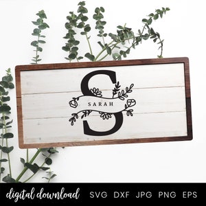 S Monogram Split Alphabet Letter, Split Monogram Cut File, Split Monogram Letters With Hand ...