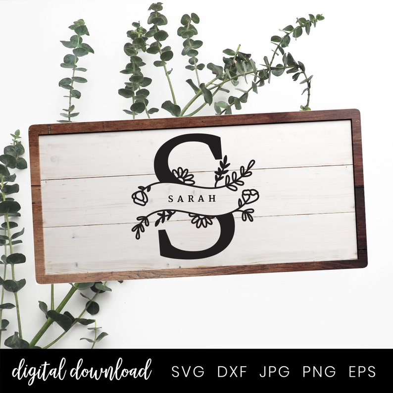 S Monogram Split Alphabet Letter Split Monogram Cut File - Etsy