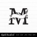 M Monogram Split Alphabet Letter, Split Monogram Cut File, Split ...