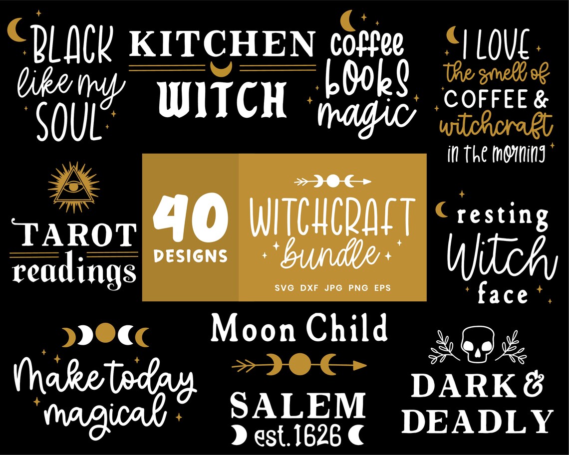 Witchcraft SVG Bundle Witch Svg Files for Cricut Wicca Svg | Etsy