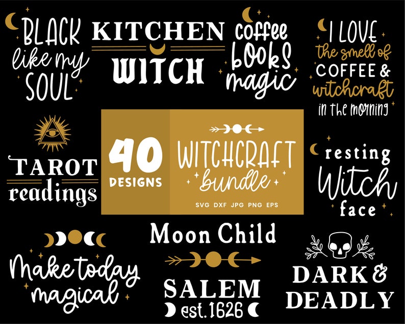 Witchcraft SVG Bundle Witch Svg Files for Cricut Wicca Svg | Etsy
