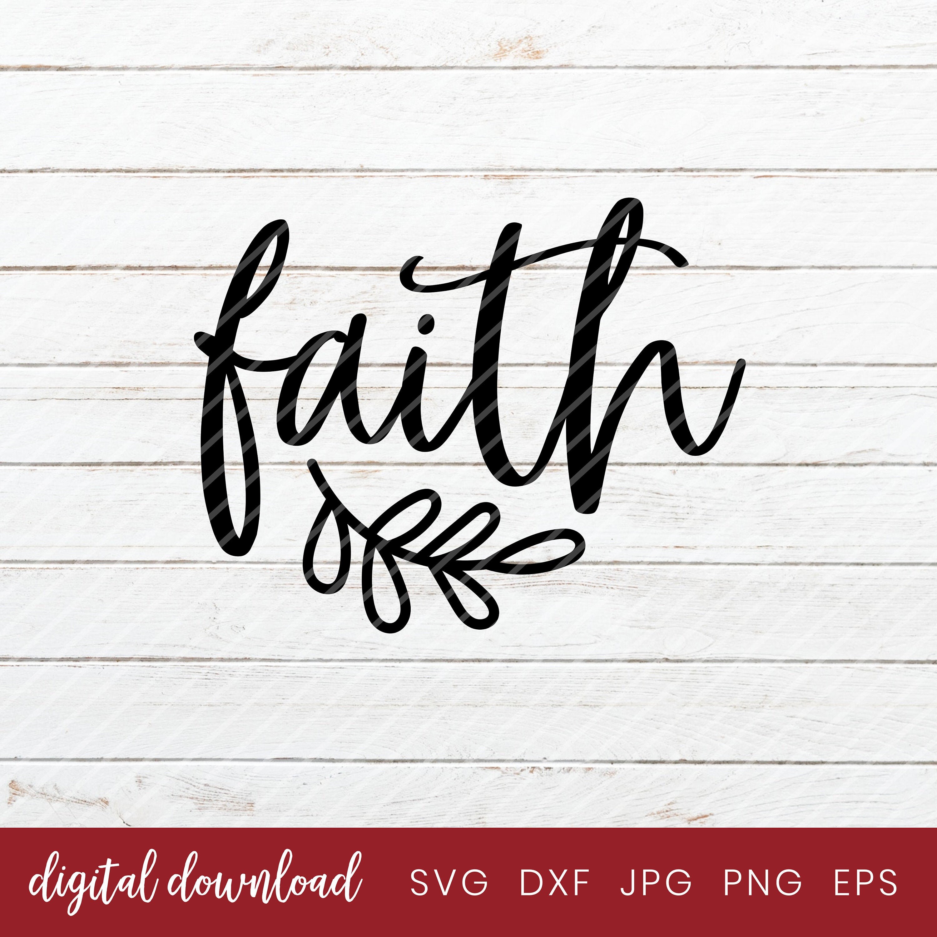Faith Svg Cut File, Christmas Ornament Home Decoration, Christmas 2019 ...