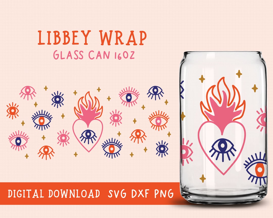 16oz Libbey Glass SVG, Eye Libbey 16oz Can Glass Svg, Coffee Libbey ...