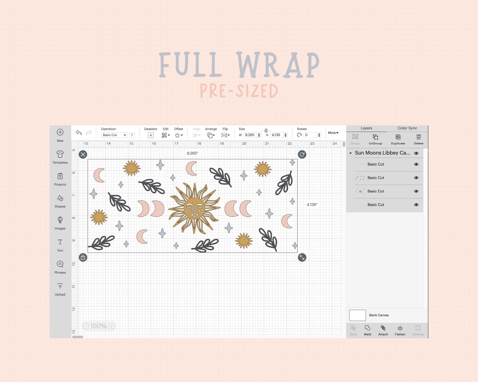 Sun Moon Can Glass Wrap Svg, Cute Can Glass Svg, Coffee Glass Can ...