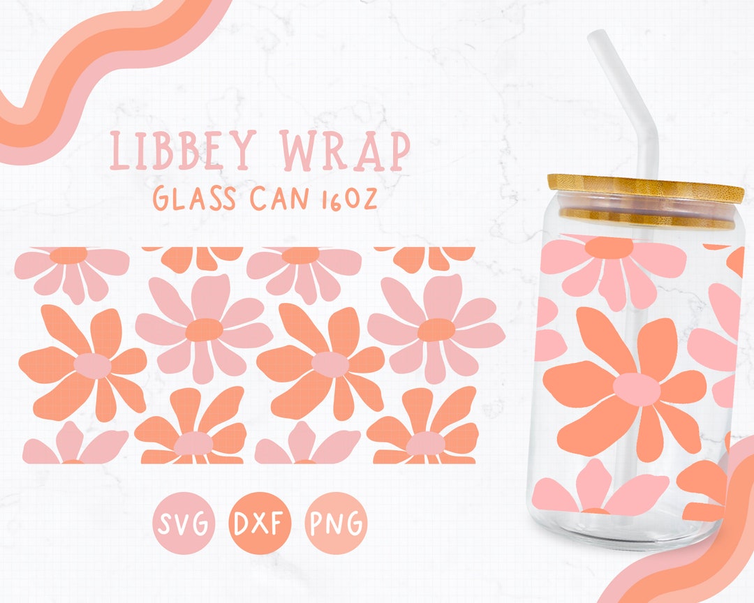 Libbey Cup Svg, Tumbler Sublimation, Flower Svg, Sublimation Wrap Png ...