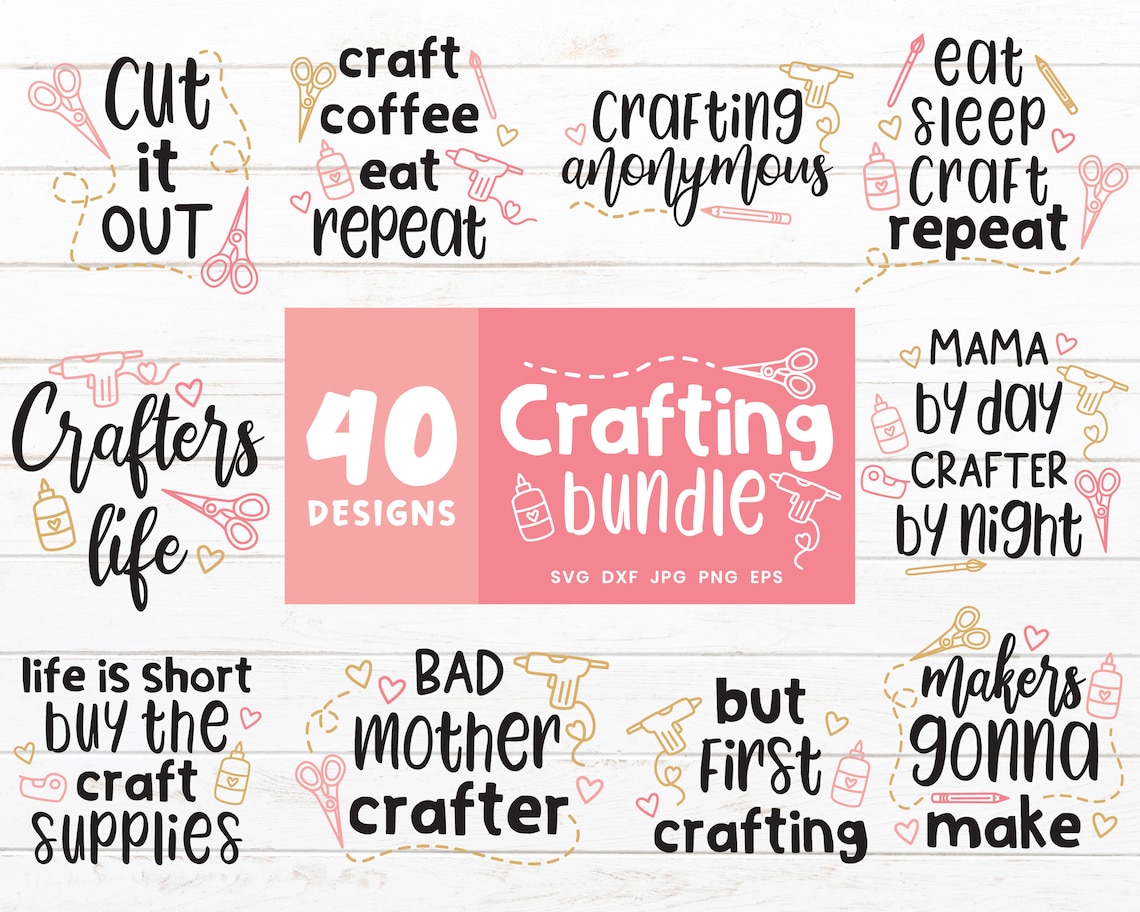Craft Svg Bundle Crafting Svg Files for Cricut Craft Room - Etsy