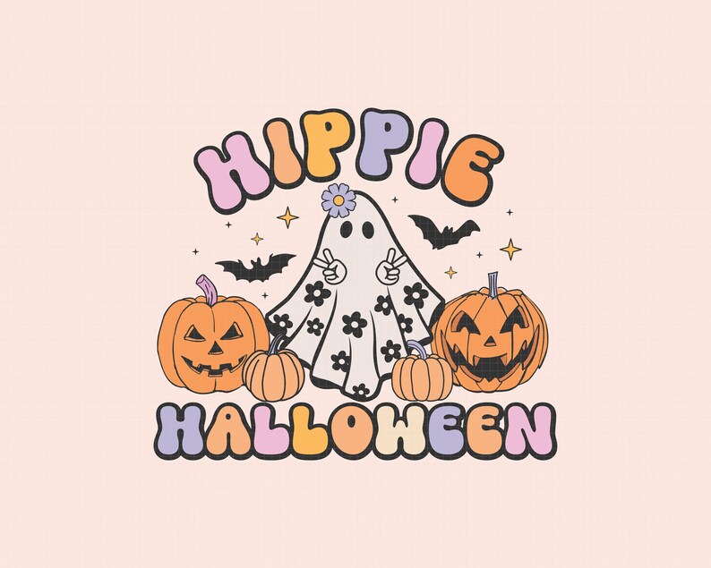 Hippie Halloween Png Halloween Png Sublimation Design - Etsy
