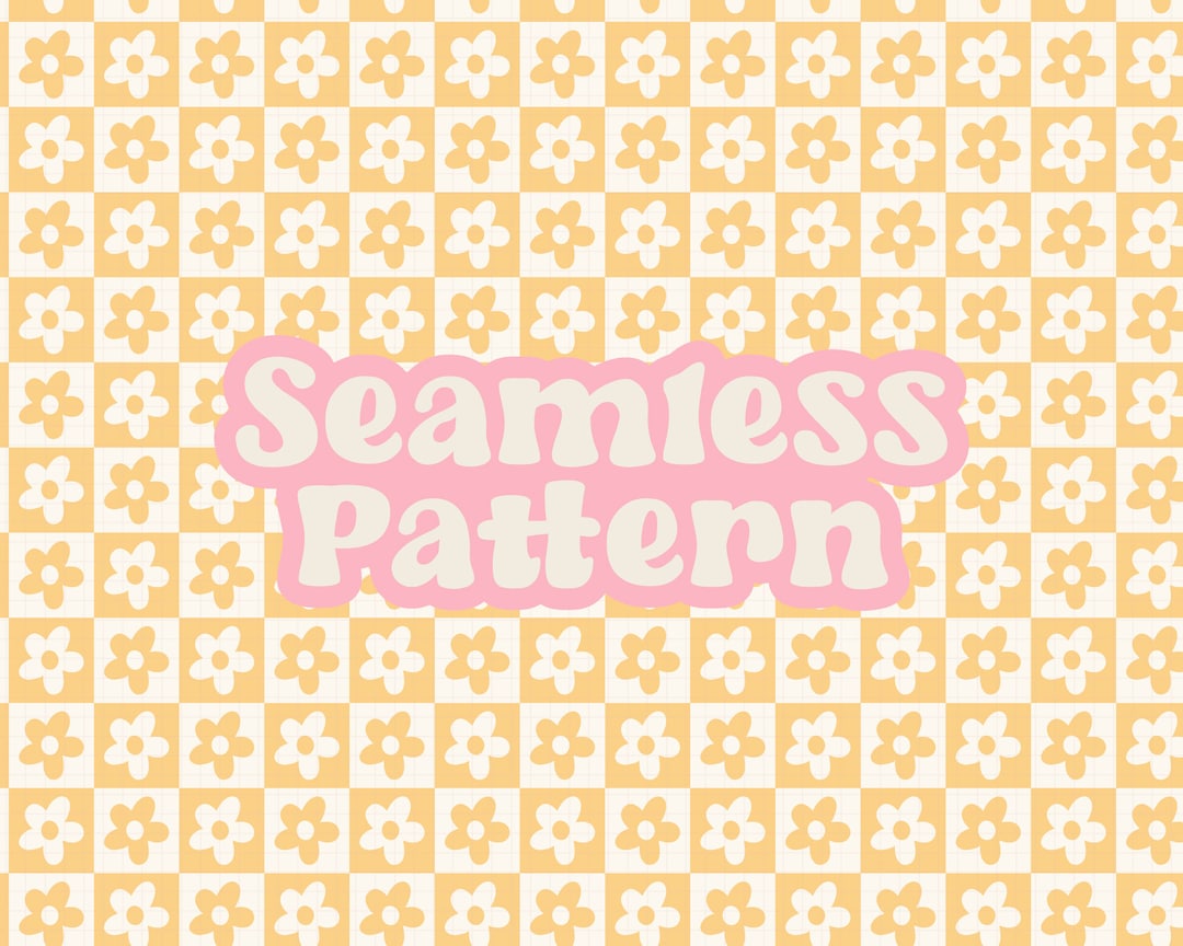 Check Pattern, Retro Flower Png, Floral Checkers Seamless Pattern ...