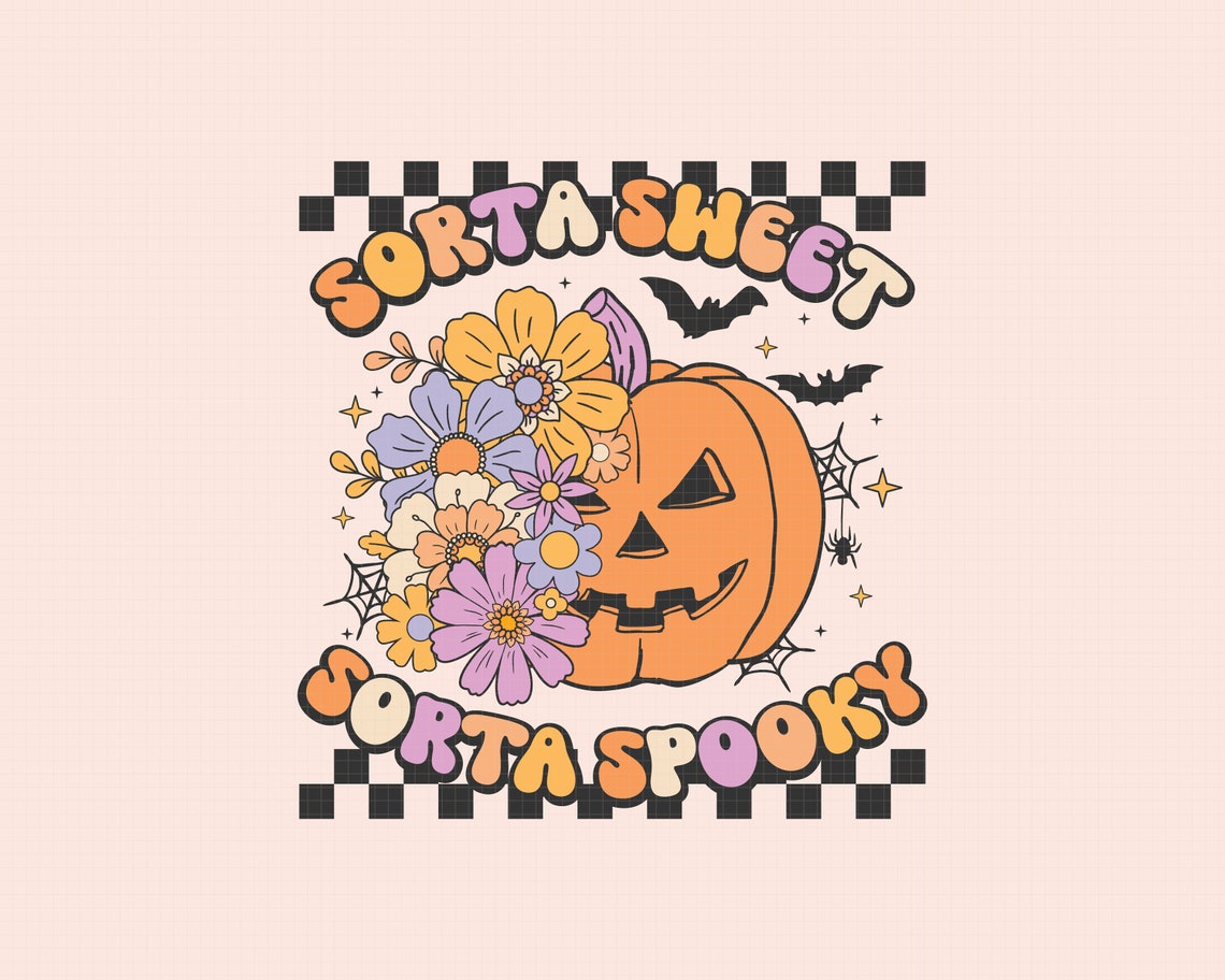 Sorta Sweet Sorta Spooky Halloween Png Flower Skull Shirt - Etsy