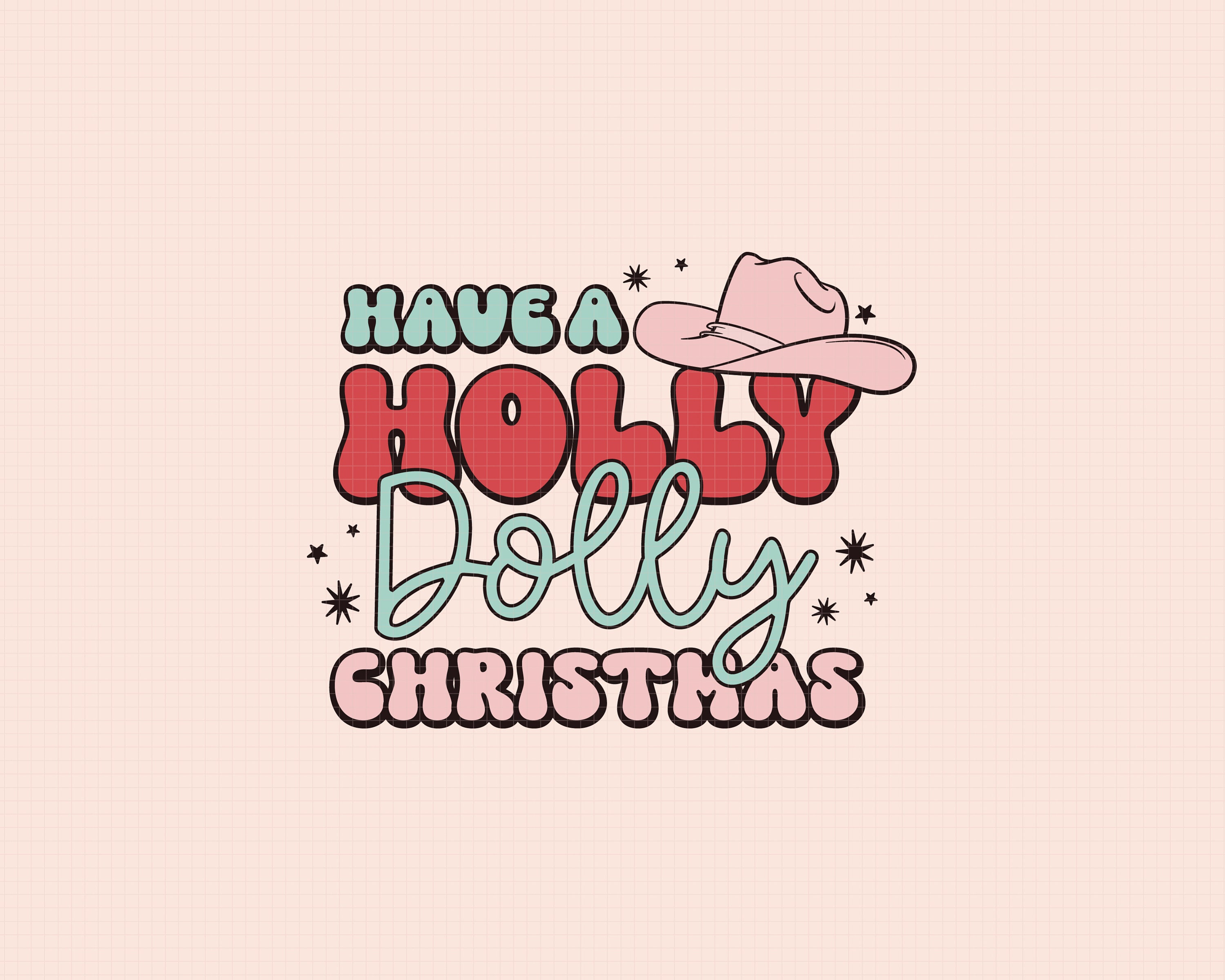 Cowboy Christmas Holly Dolly Png Christmas Png Christmas - Etsy