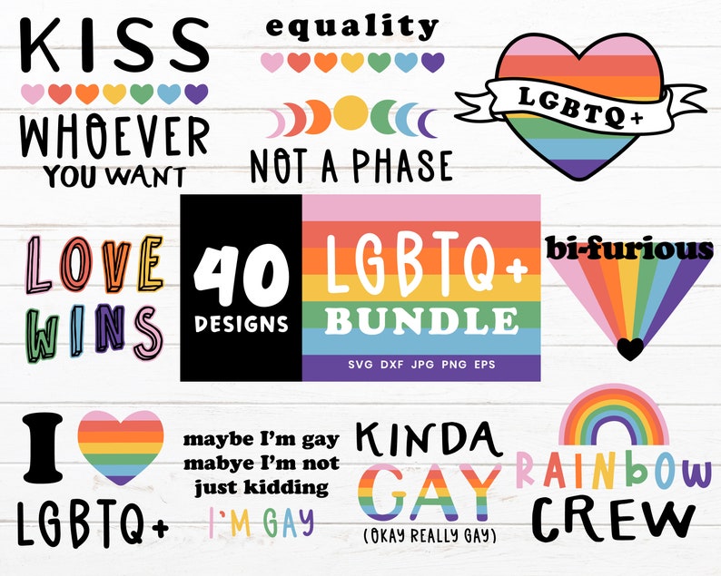 Pride SVG Bundle LGBTQ Svg Bundle Pride Awareness Month Svg - Etsy