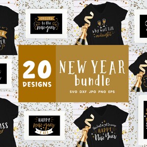 New Year Bundle Svg, New Year's Eve Svg Files for Cricut, New Year Svg ...