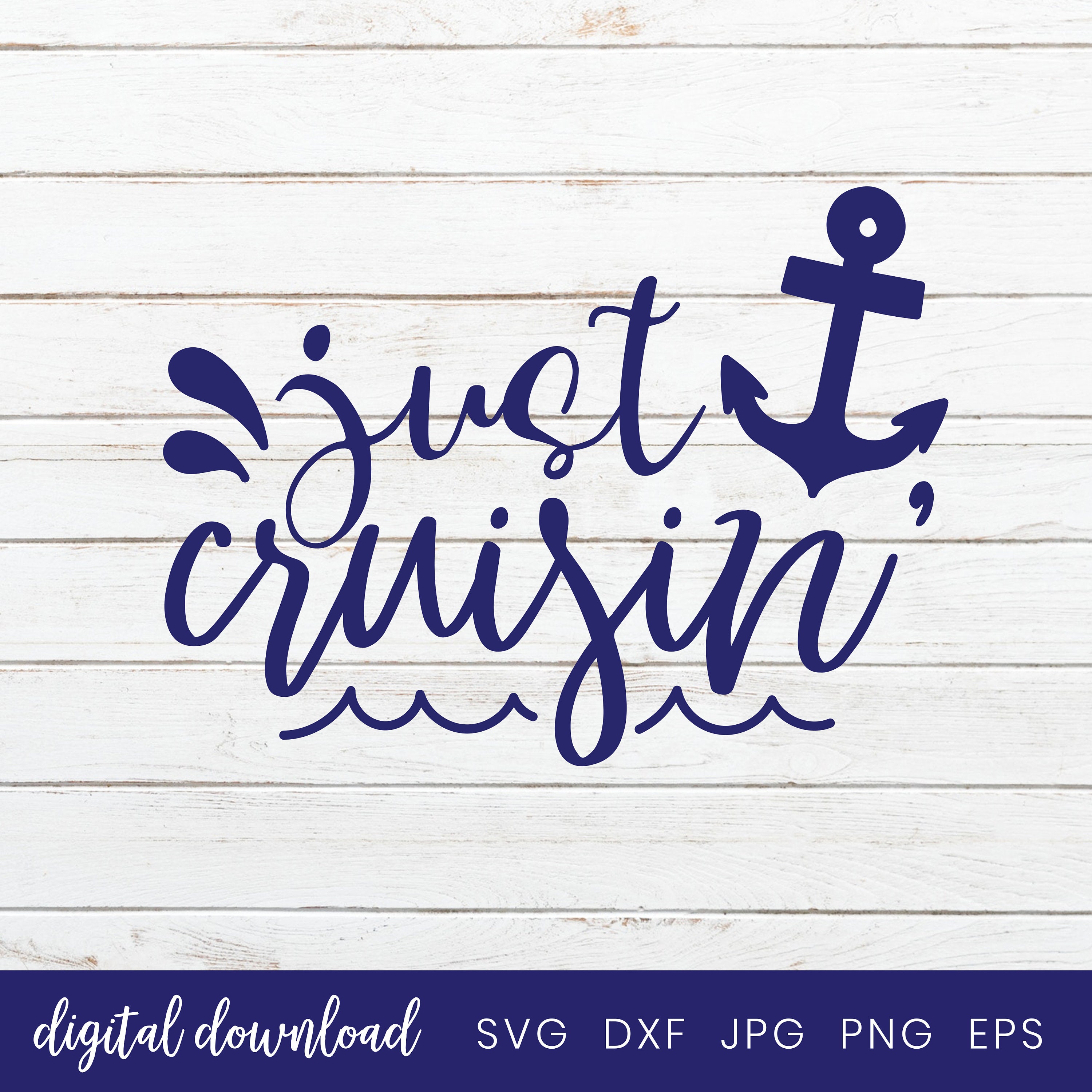Just Cruisin' Shirt Cruise Ship T Shirt Svg Anchor Sea | Etsy