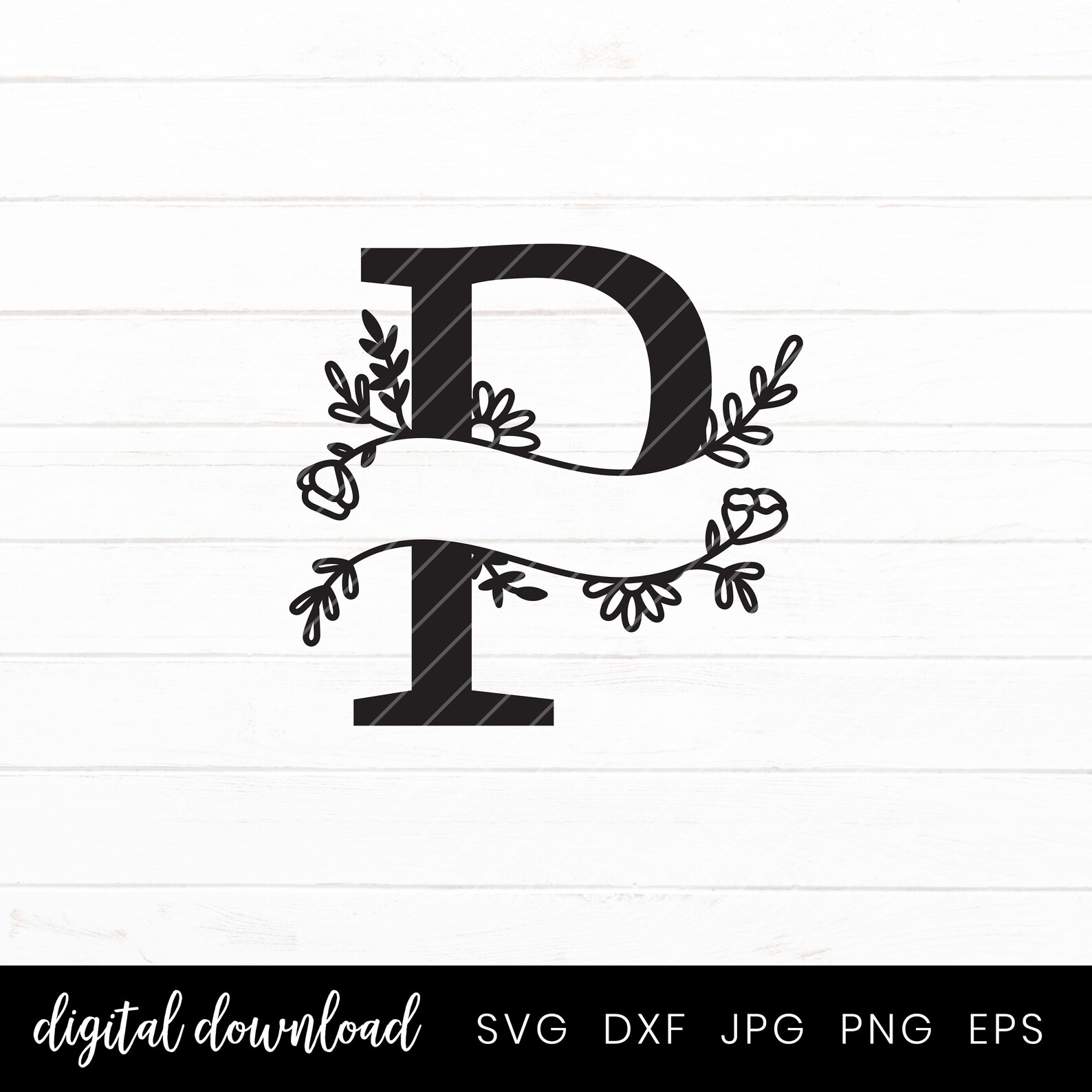 P Monogram Split Alphabet Letter Split Monogram Cut File | Etsy