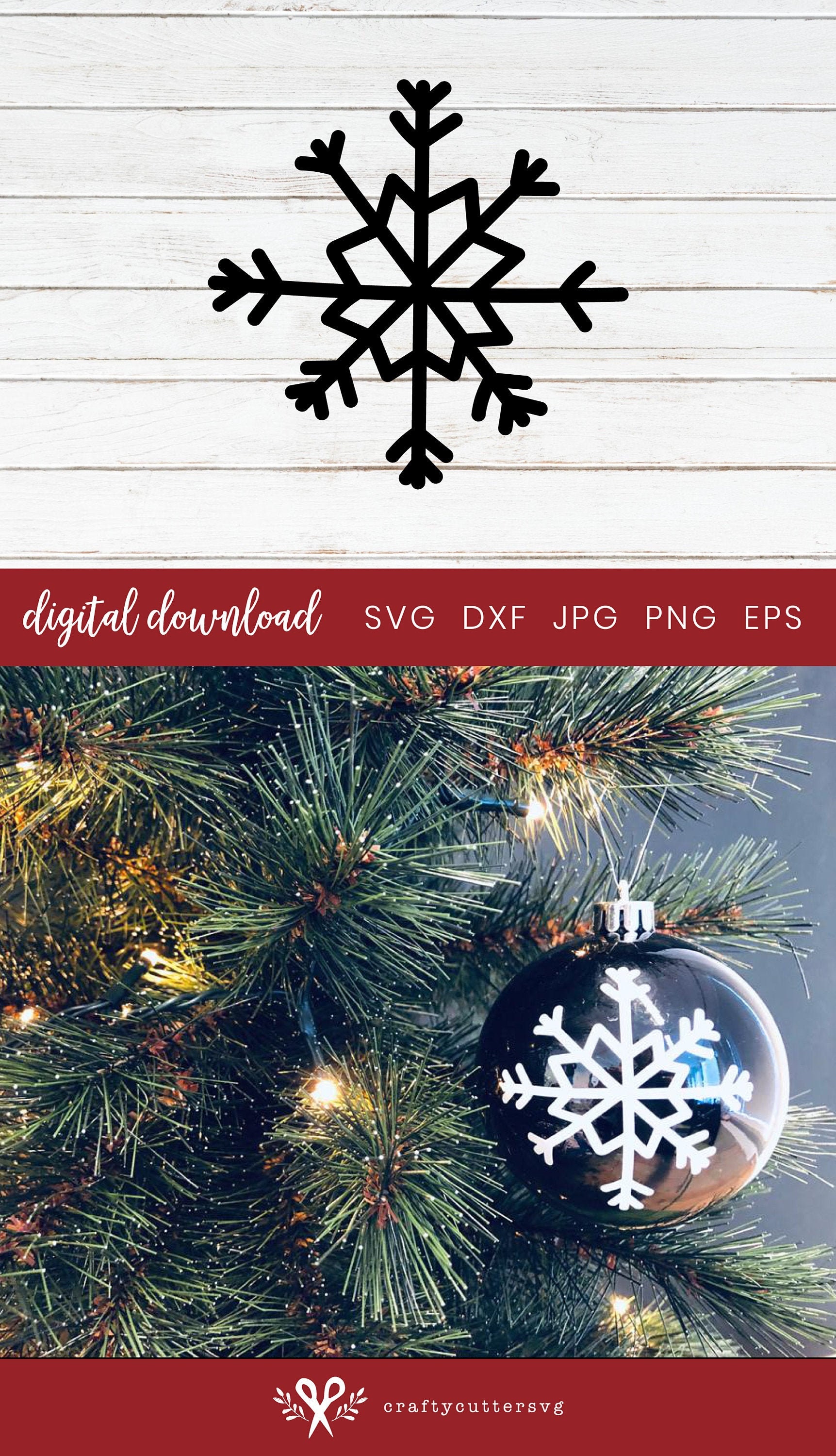 Christmas Ornament Vector File Snowflake Svg Designs | Etsy