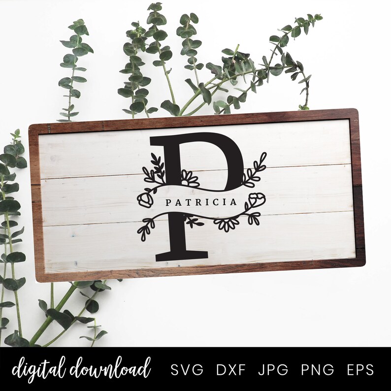 P Monogram Split Alphabet Letter Split Monogram Cut File - Etsy
