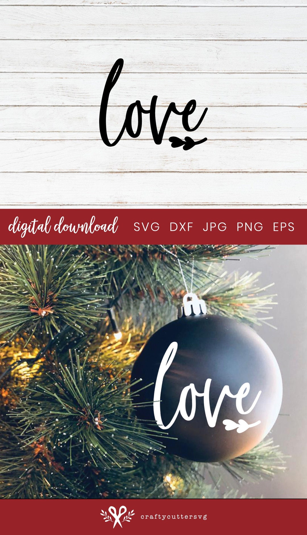 Love Svg File, Christmas Decorations Cut, Christmas Balls Svg Clipart ...