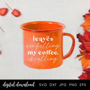 Fall Coffee Mug Svg Bundle, 10 Svg Autumn Sayings, Fall Kitchen Decor ...