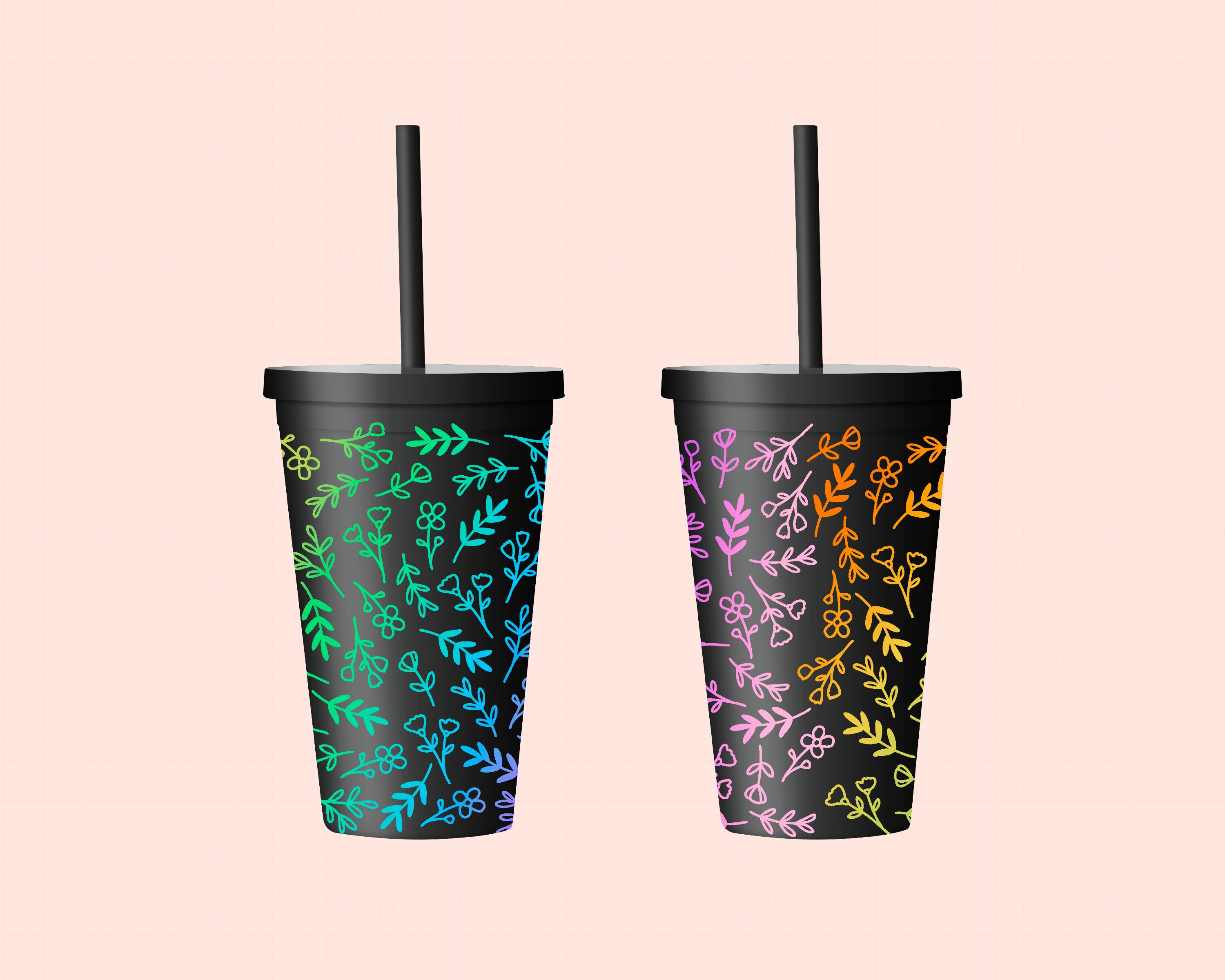 Floral Svg, Flower Full Wrap, Tumbler Wrap, Flower Pattern Svg, Strata ...