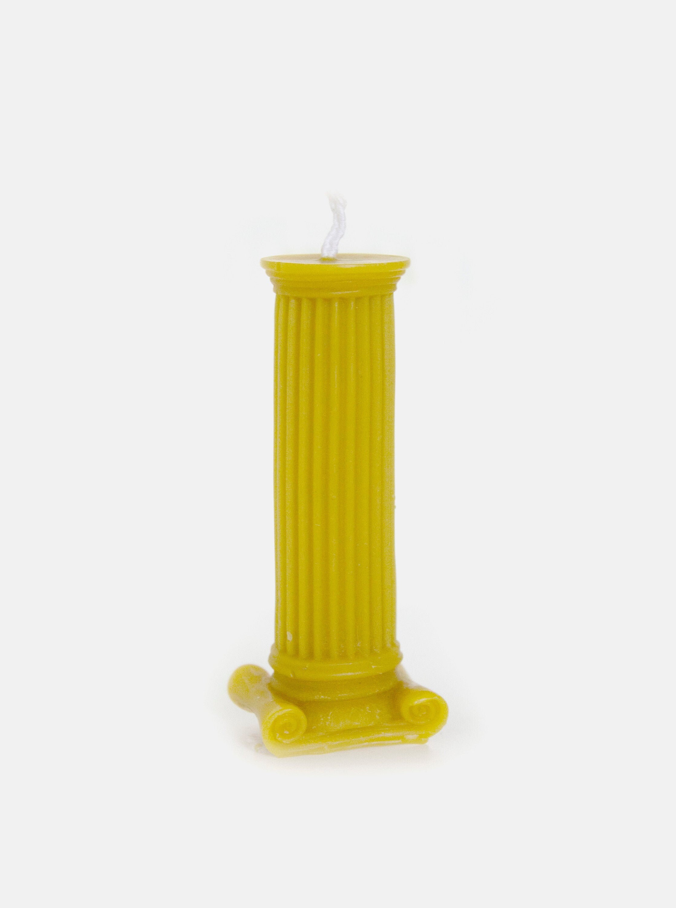 Greek Column Candle, Rome Pillar Candle, Beeswax Candle, Natural ...