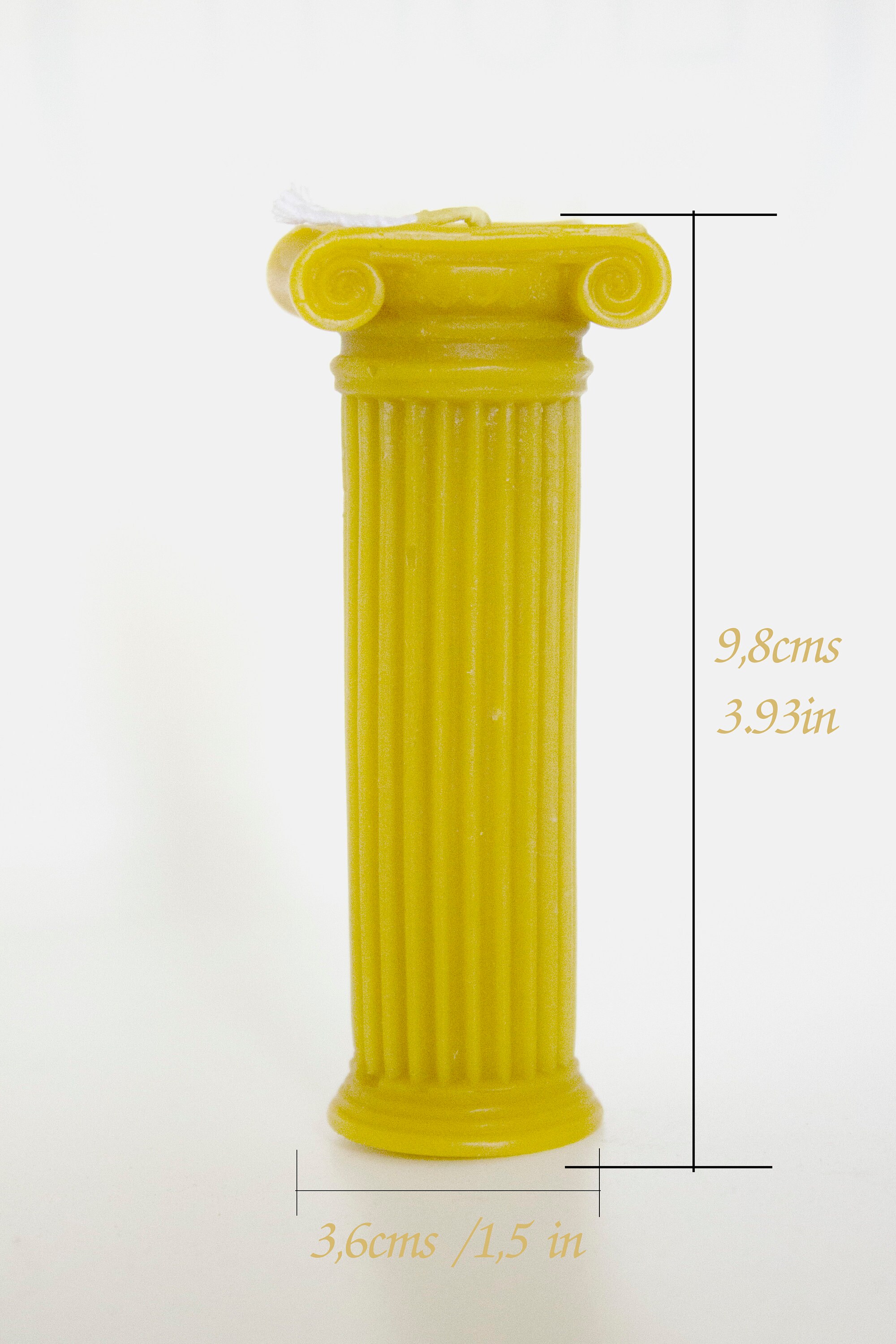 Rome Pillar Candle, Greek Column Candle, Beeswax Candle, Natural ...
