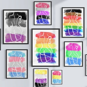 Pride Watercolour, DIGITAL DOWNLOAD, LGBTQ, Lesbian, Bi, Trans, Pan ...