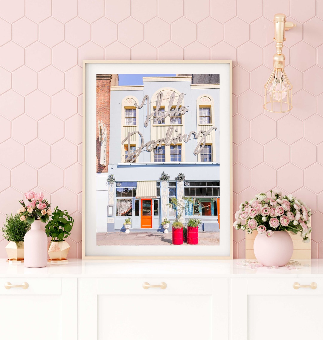 London Travel Print // “hello Darling” ( London Art Prints, London ...