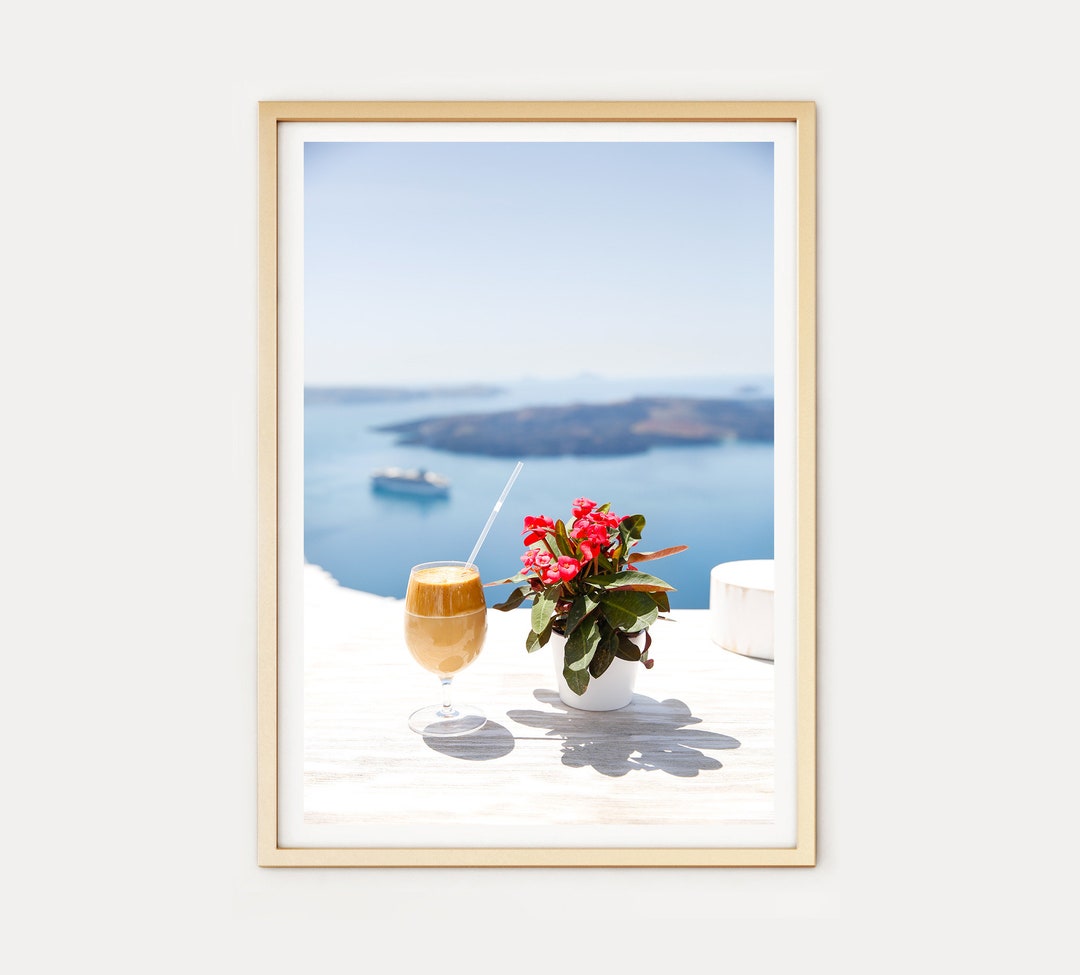 Greece Photography // "santorini Frappé" (greece Travel Photography ...