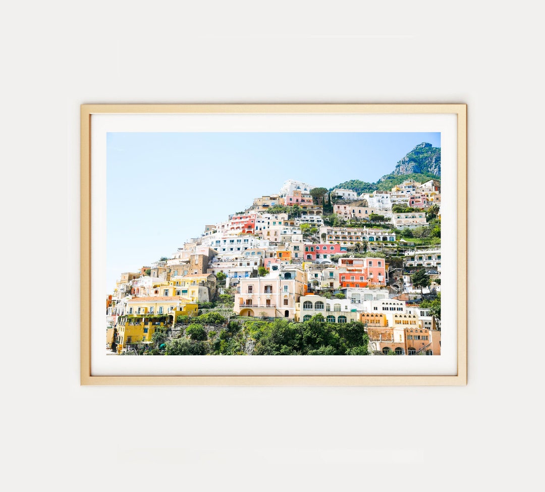 Positano Photo Print // Pastel Positano (positano Prints, Italy Art ...