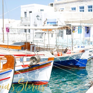 Greece Photo Print // "blue Karavi" (greek Island Travel Photography ...