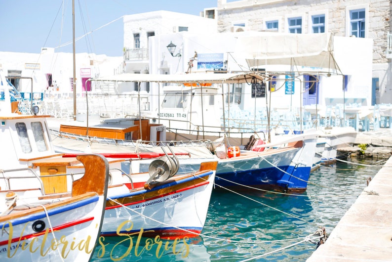 Greece Photo Print // "blue Karavi" (greek Island Travel Photography ...