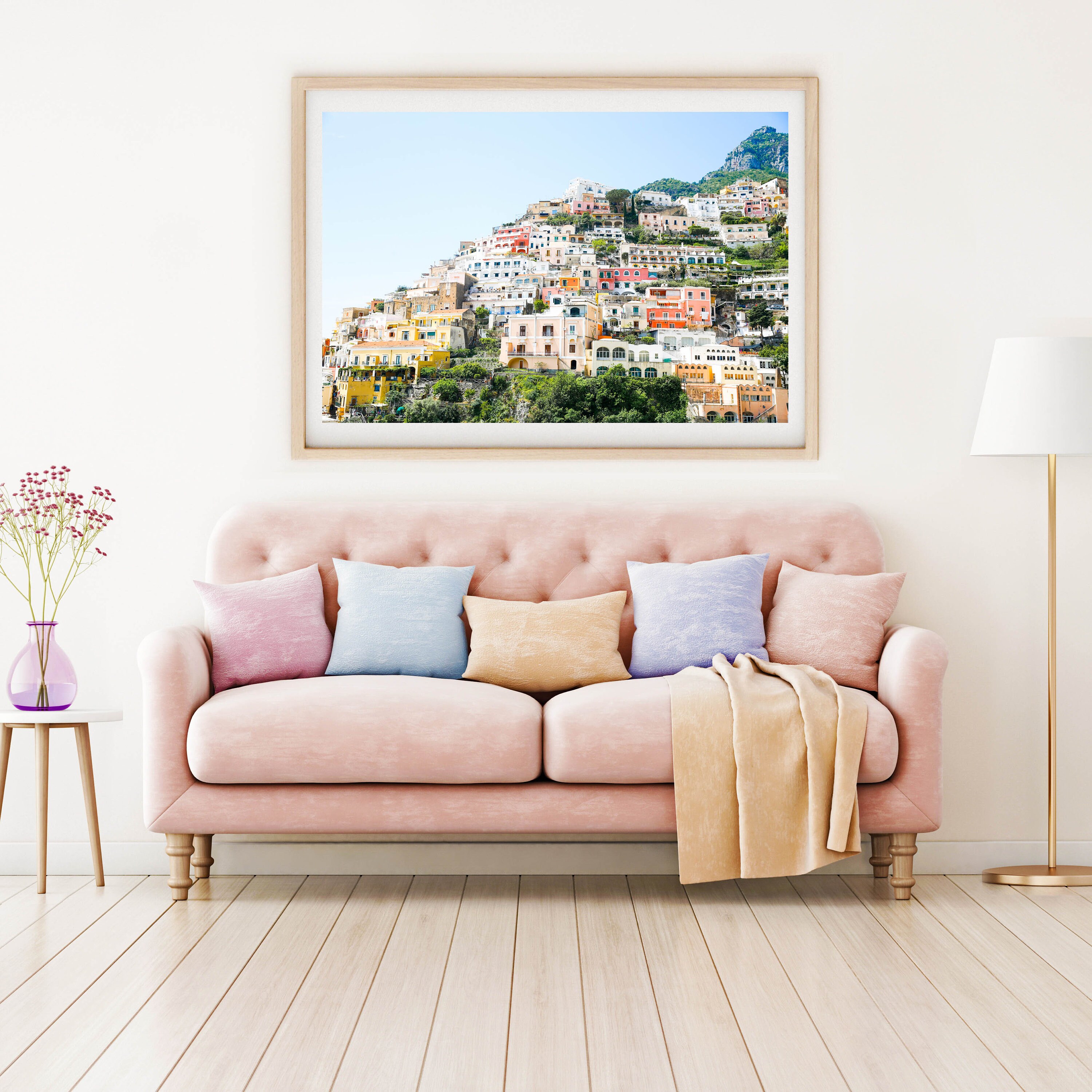 Positano Photo Print // Pastel Positano positano Prints | Etsy UK