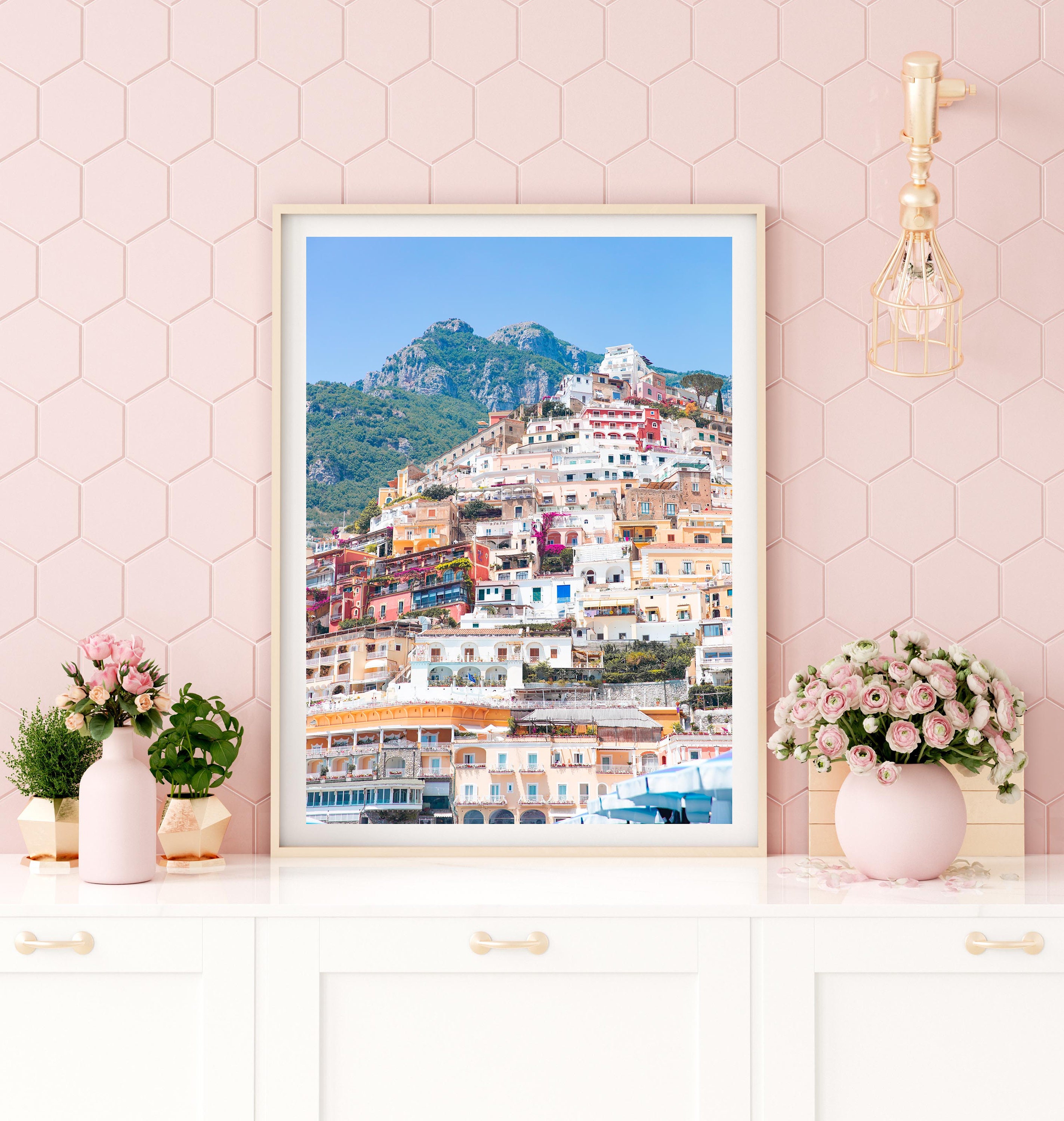 Positano Wall Art // Positano Town Art positano Prints Italy - Etsy