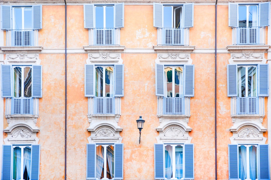 Italy Photo Print // Roman Palazzo Rome Italy photography | Etsy