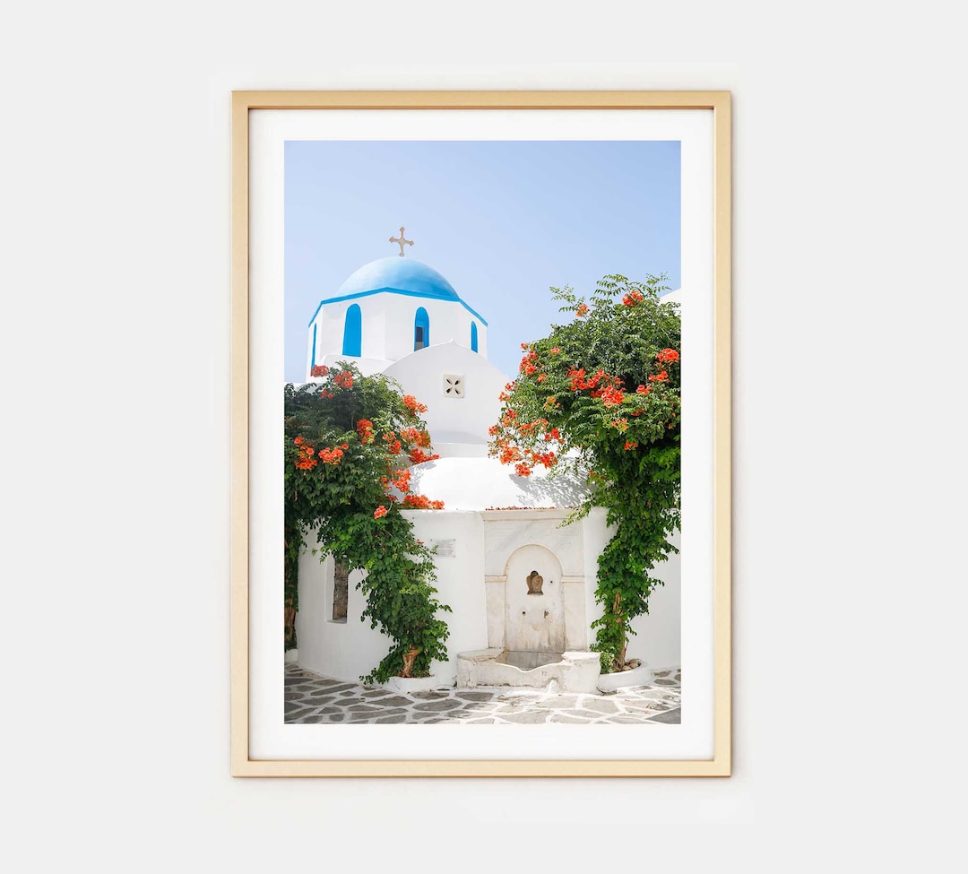 Greek Island Photo Print // "church Corners of Paros" (greece Wall Art ...