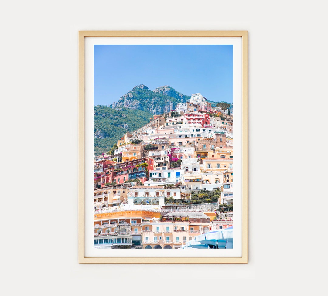 Positano Wall Art // Positano Town Art (positano Prints, Italy Art ...