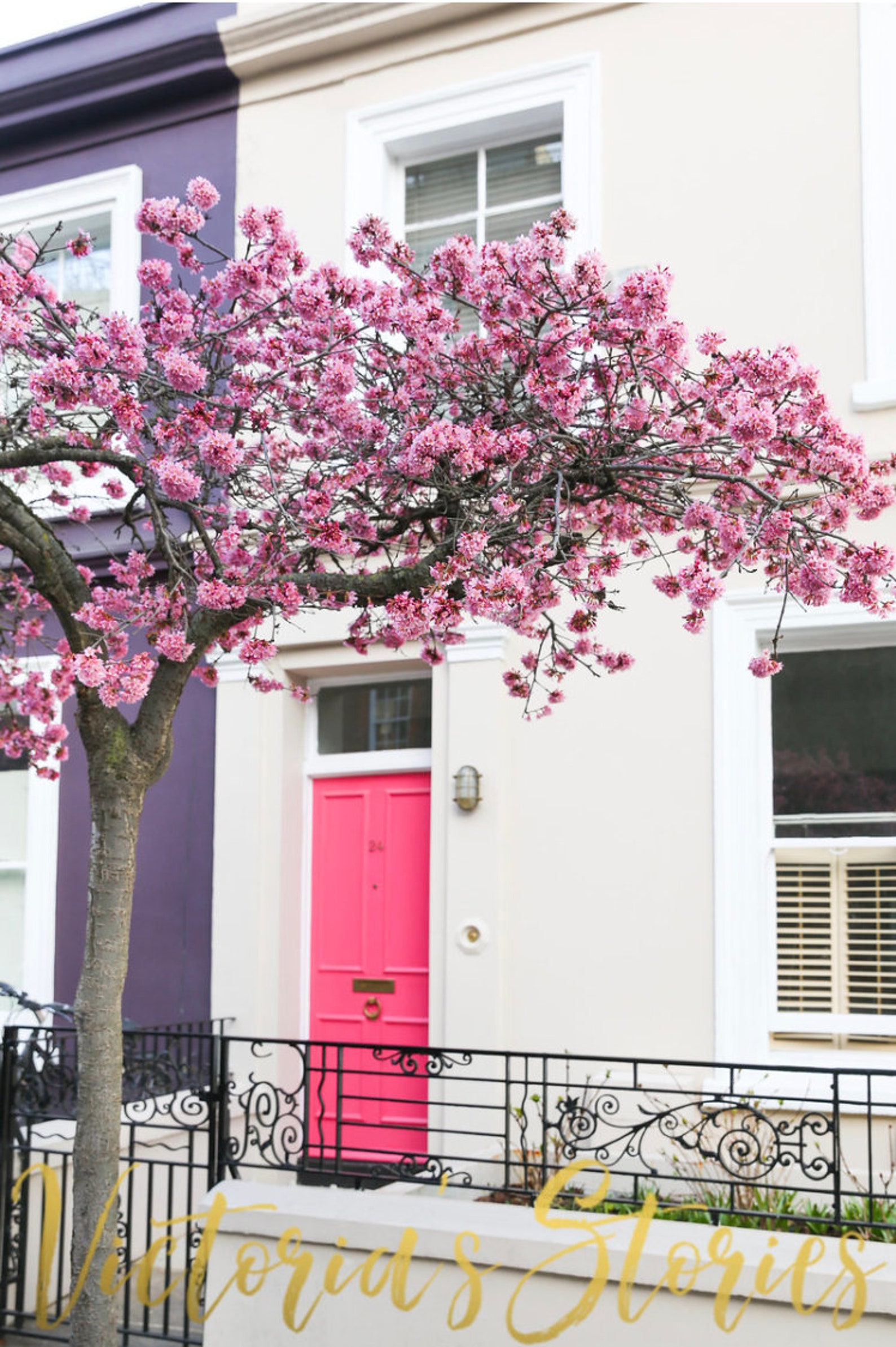London Photo Print // "sakura Doorway" (london Photography, Travel ...