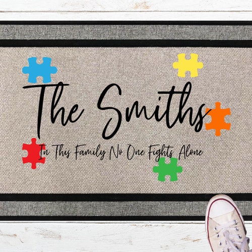 Personalized Autism Door Mat Customized Autism Awareness Door - Etsy