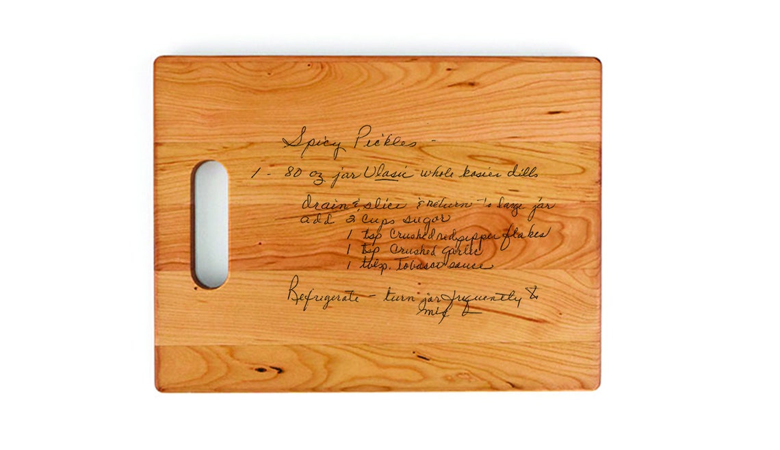 Handwritten Cutting Board Memorial Cutting Board Custom - Etsy