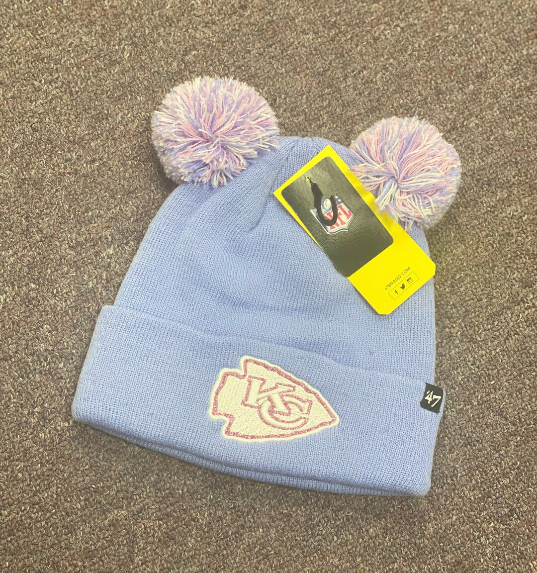 Youth Kansas City Stocking Cap, '47 Brand Lavender Youth Beanie - Etsy