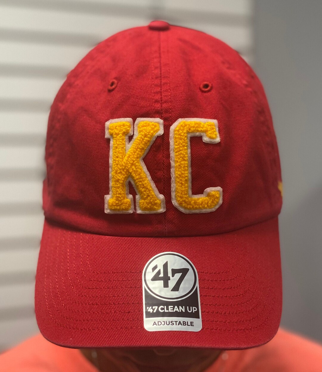 KC 47' Brand Adjustable Hat, Chiefs Applique Cap, Unisex 47 Brand Hat ...